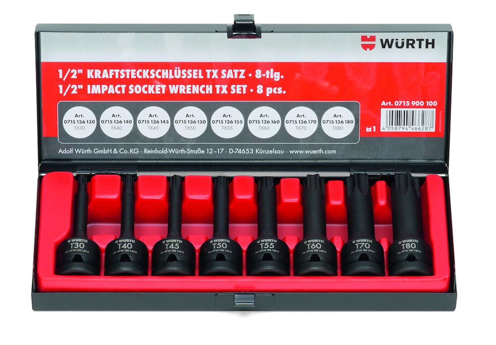 Krafthylssats TX 1/2" | Wurth.se